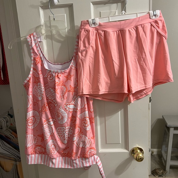 modily | Swim | Tankini Swim Set Peach Size Medium | Poshmark